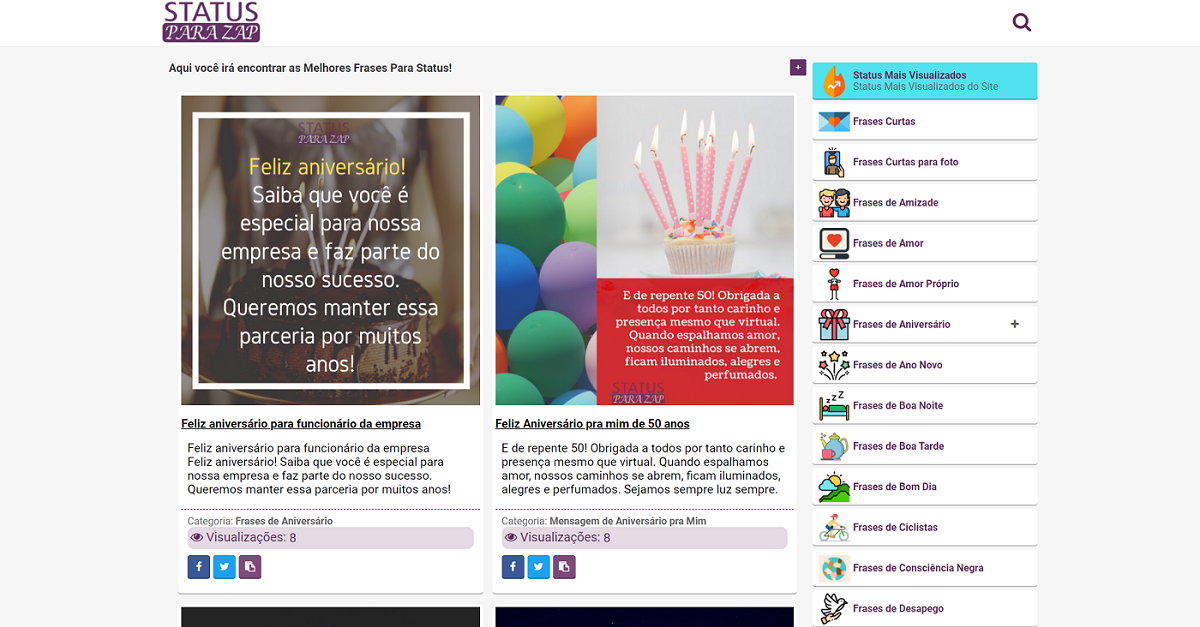 Frases Para Status - Status Para Zap - Frases para FotosStatus para Zap